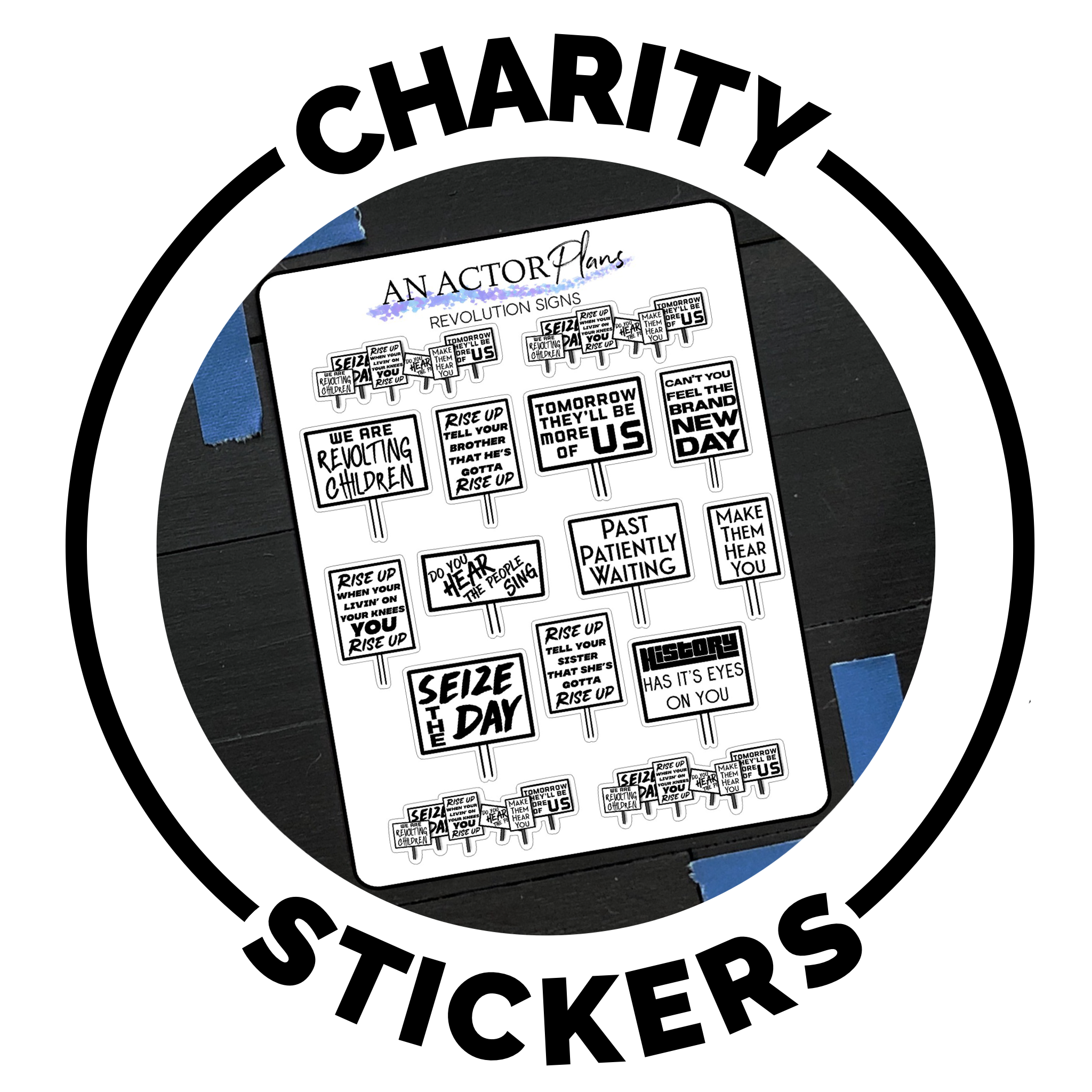 Stickers for a Cause – An Actor Plans
