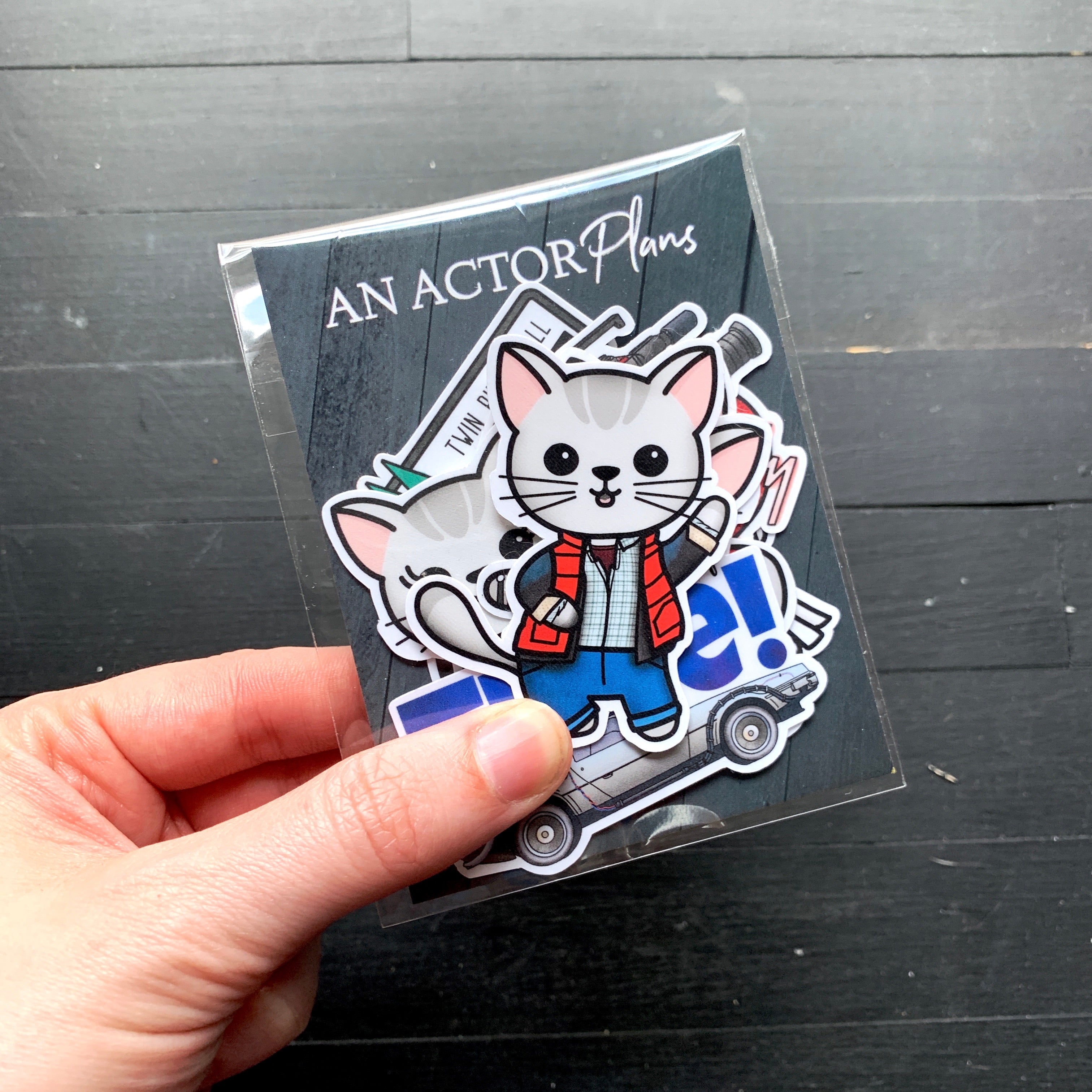 Cat to the Future // Vinyl Sticker Pack – An Actor Plans