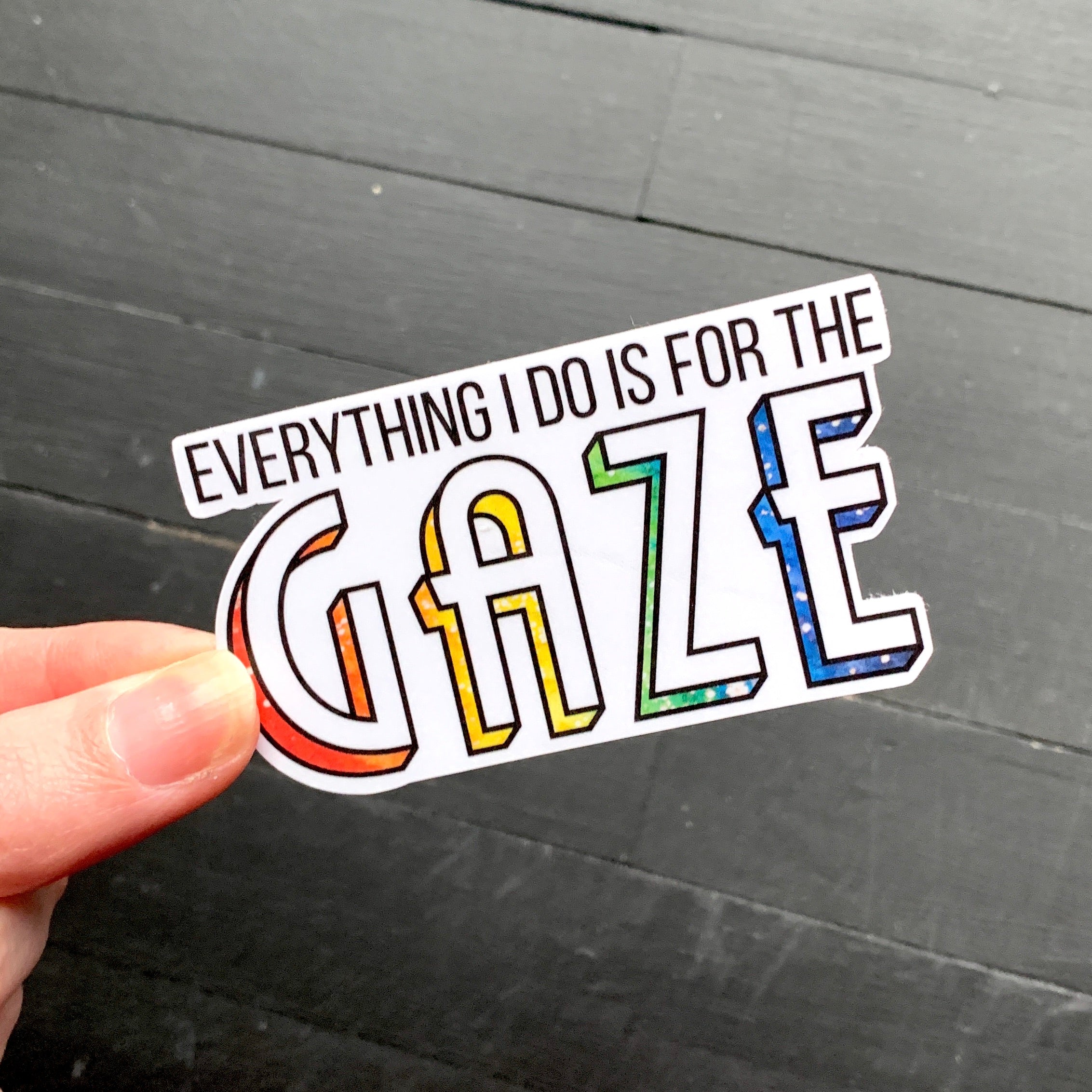For the Gaze // Die Cut Sticker – An Actor Plans