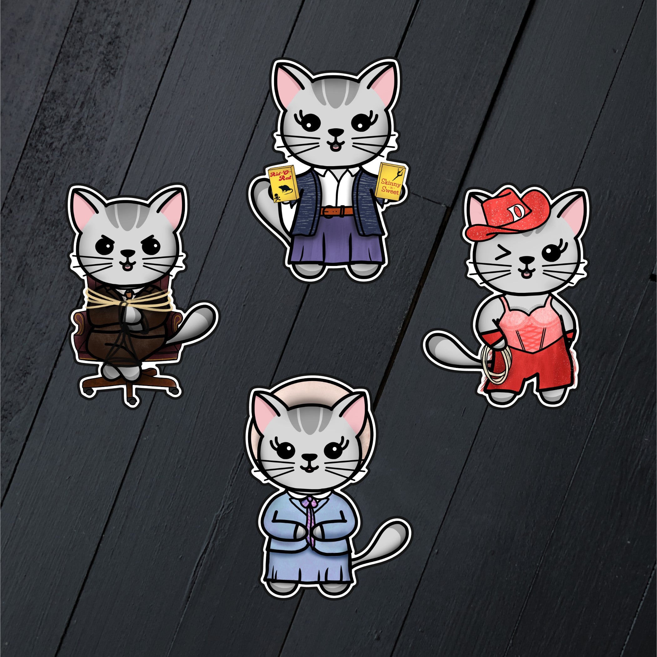 Mabel works 9 to 5 // Mabel // Die Cut Stickers – An Actor Plans