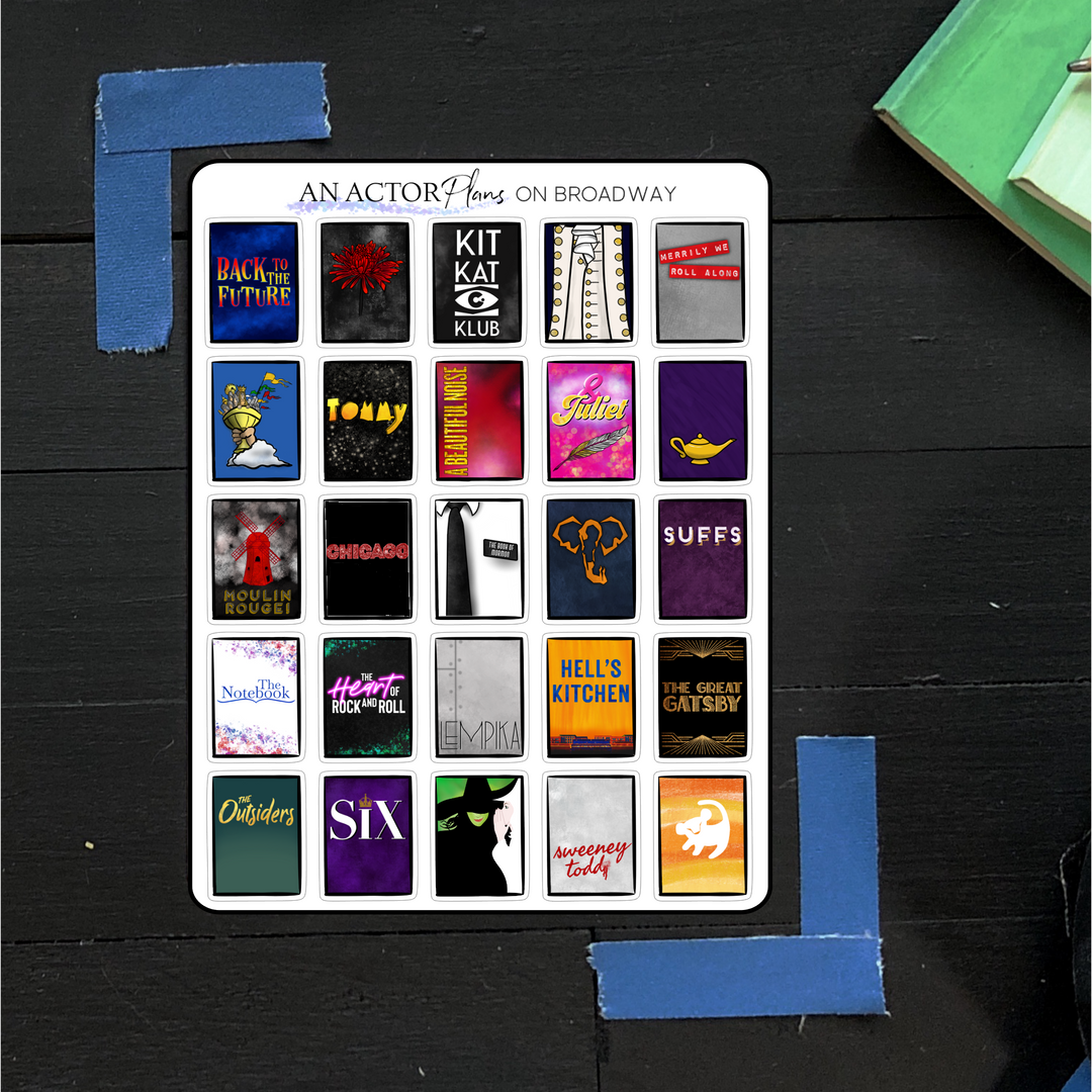 On Broadway // Posters // Sticker Sheet – An Actor Plans