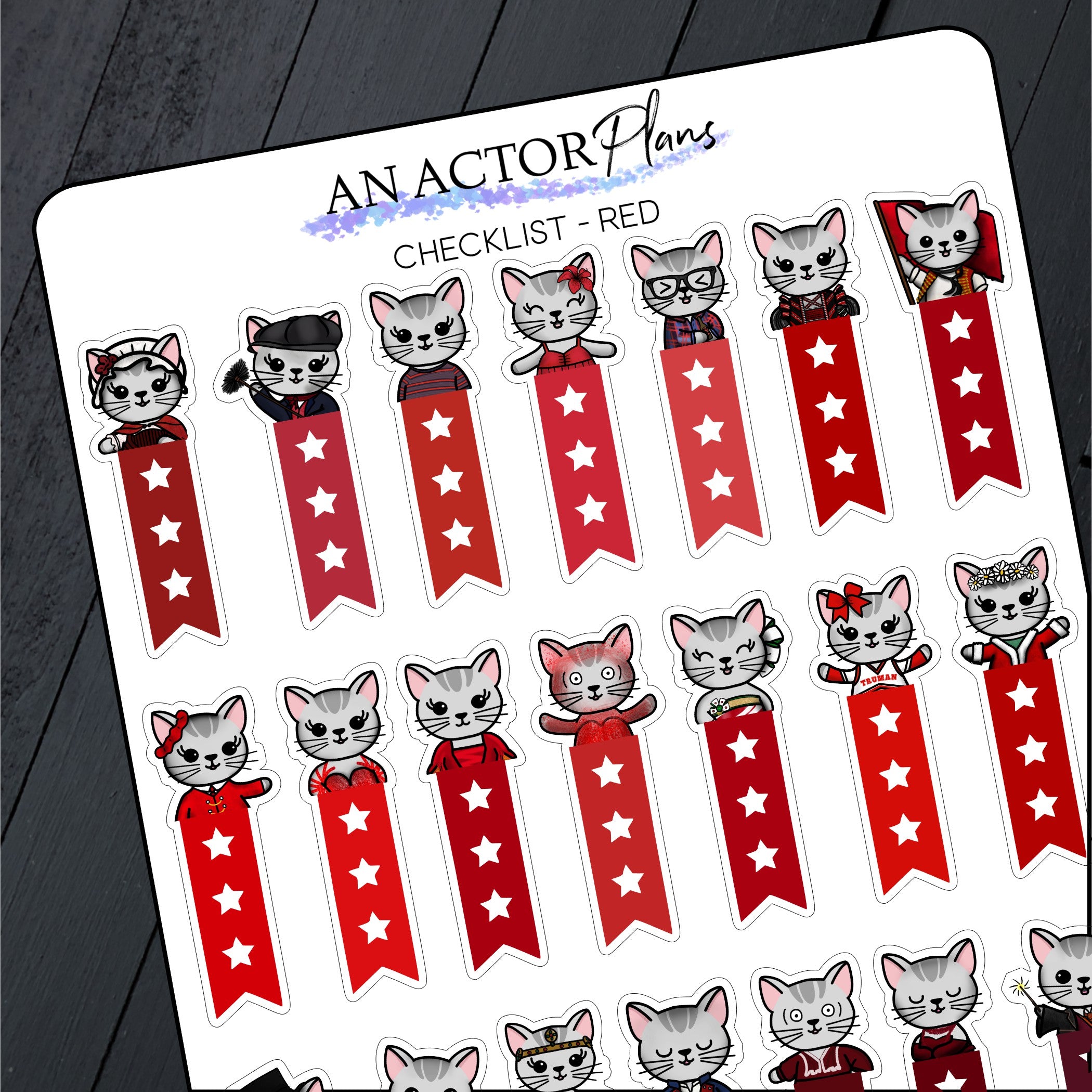 Red // Color Story // Checklist // Sticker Sheet – An Actor Plans