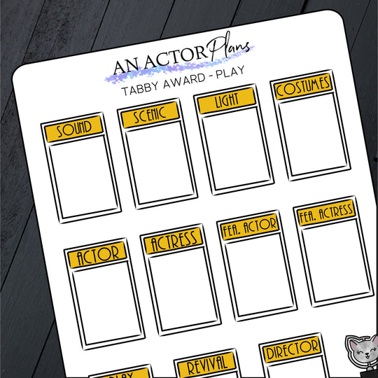 An Actor Plans - Theatrical Stationery Products