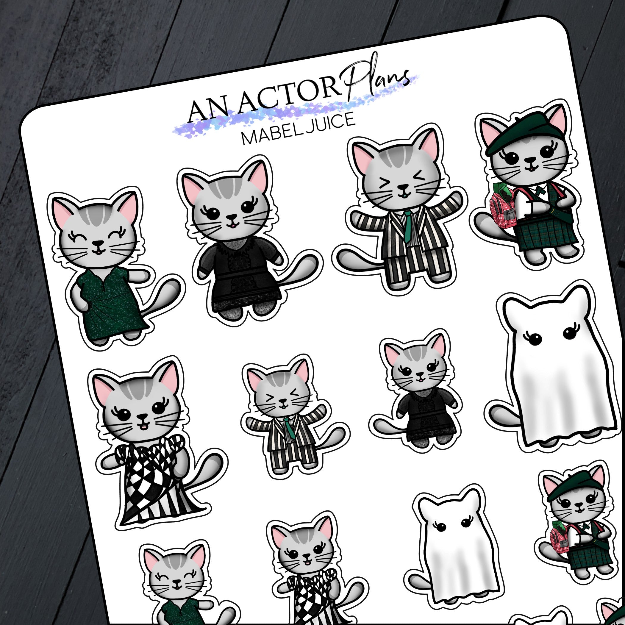 Mabeljuice // Mabel // Sticker Sheet – An Actor Plans