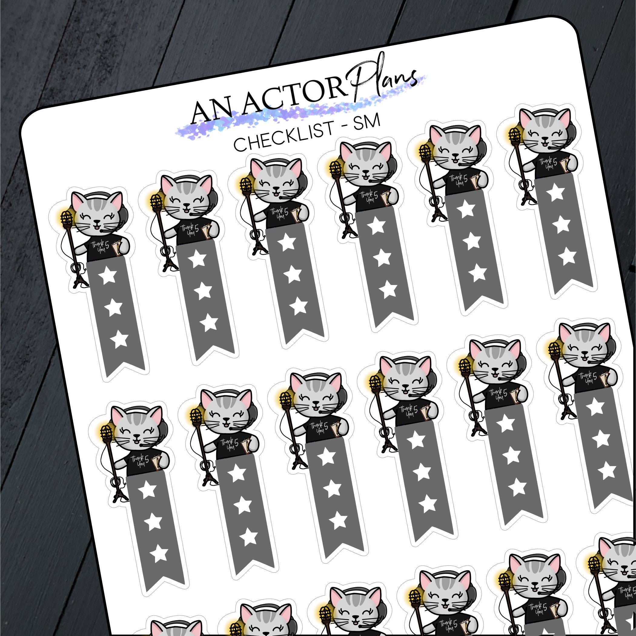 Stage Manager // Checklist // Sticker Sheet – An Actor Plans
