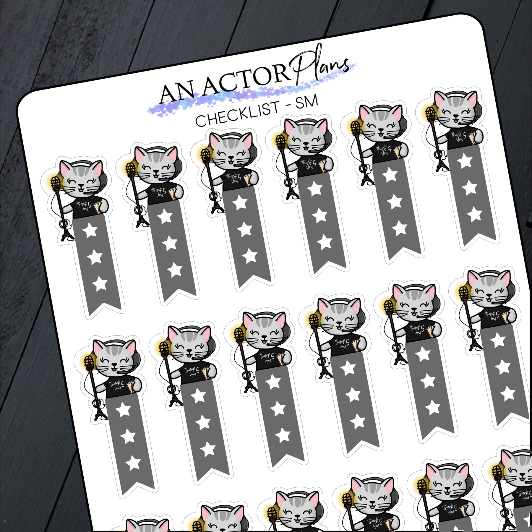 Stage Manager // Checklist // Sticker Sheet – An Actor Plans