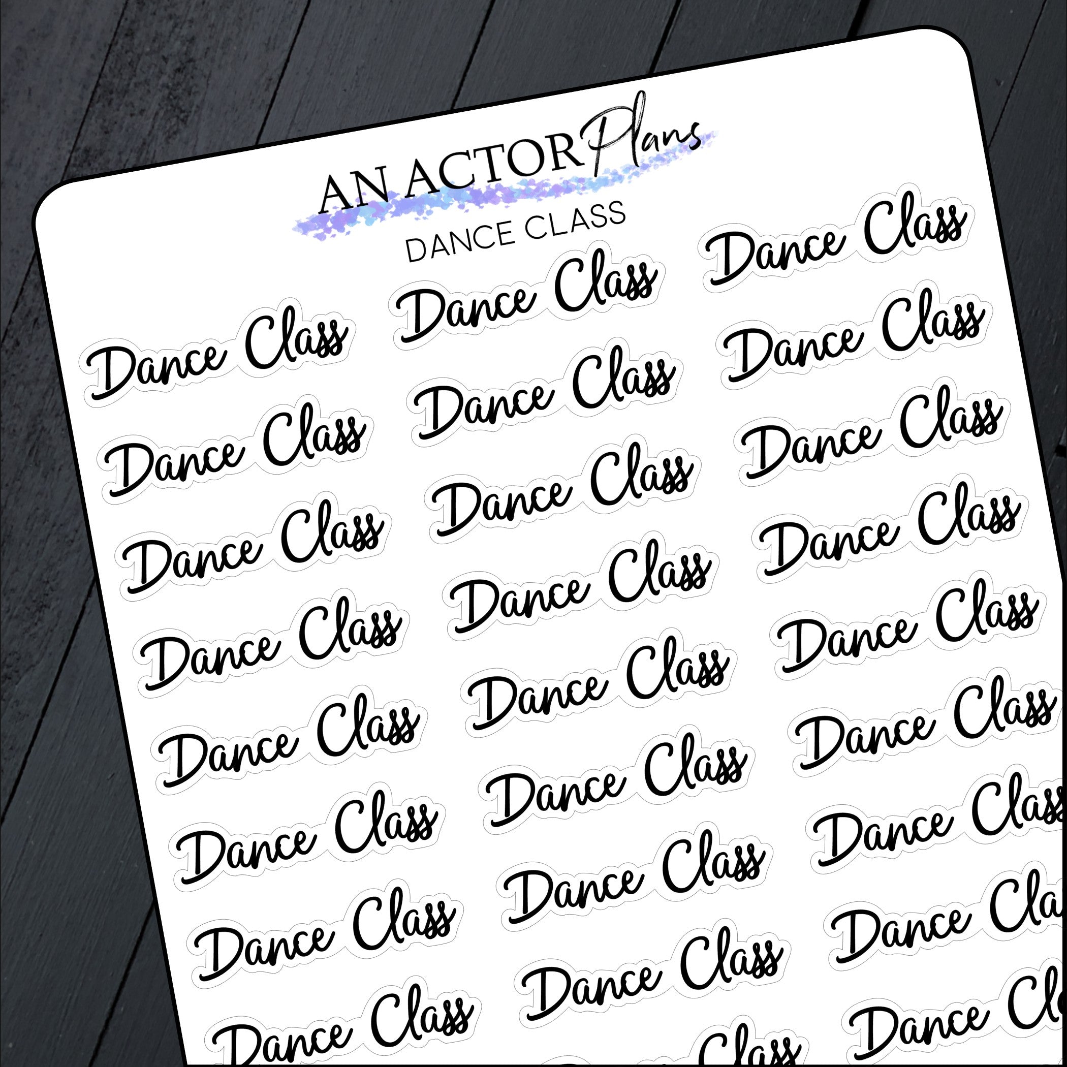 Dance Class // Sticker Sheet – An Actor Plans