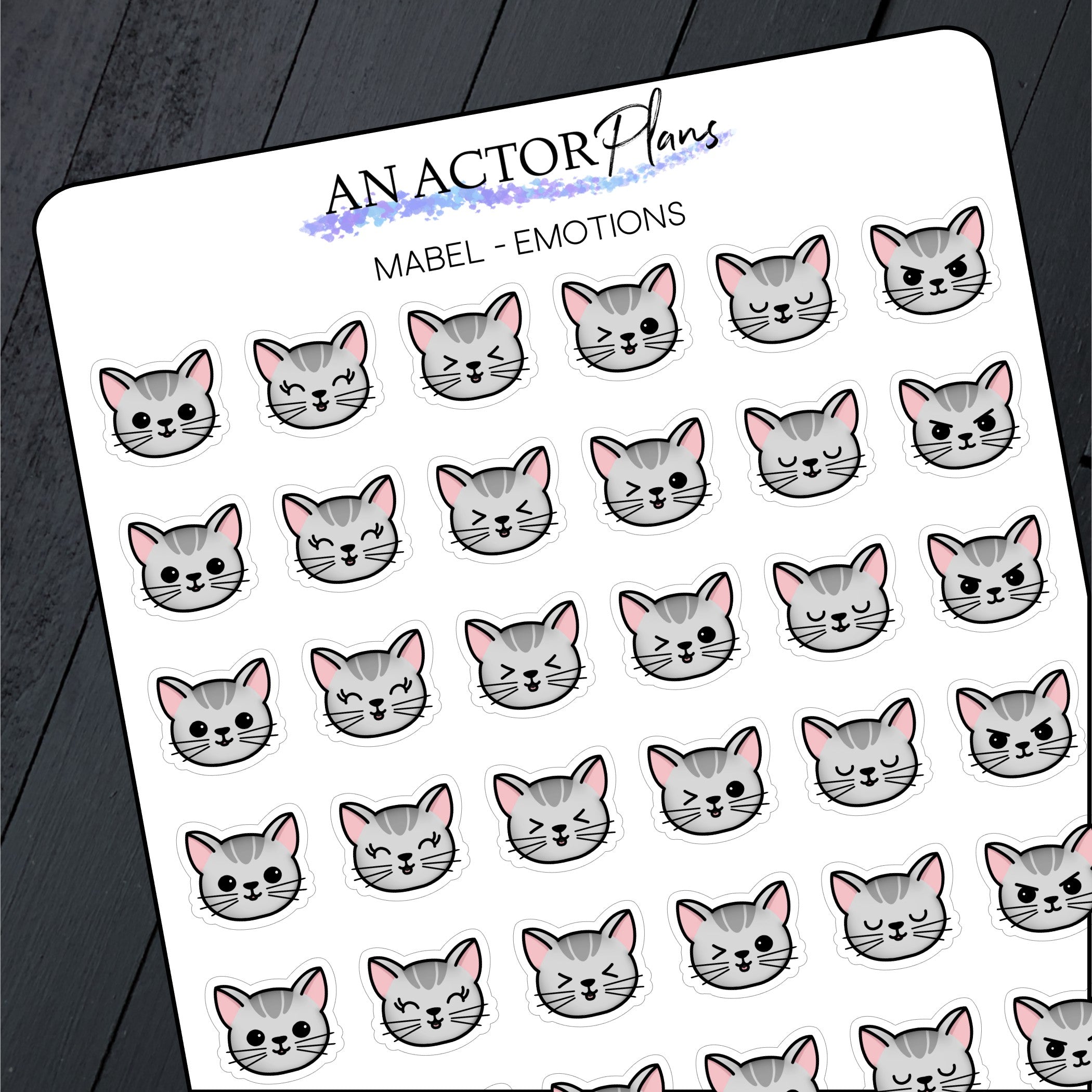 Emotions // Mabel // Sticker Sheet – An Actor Plans