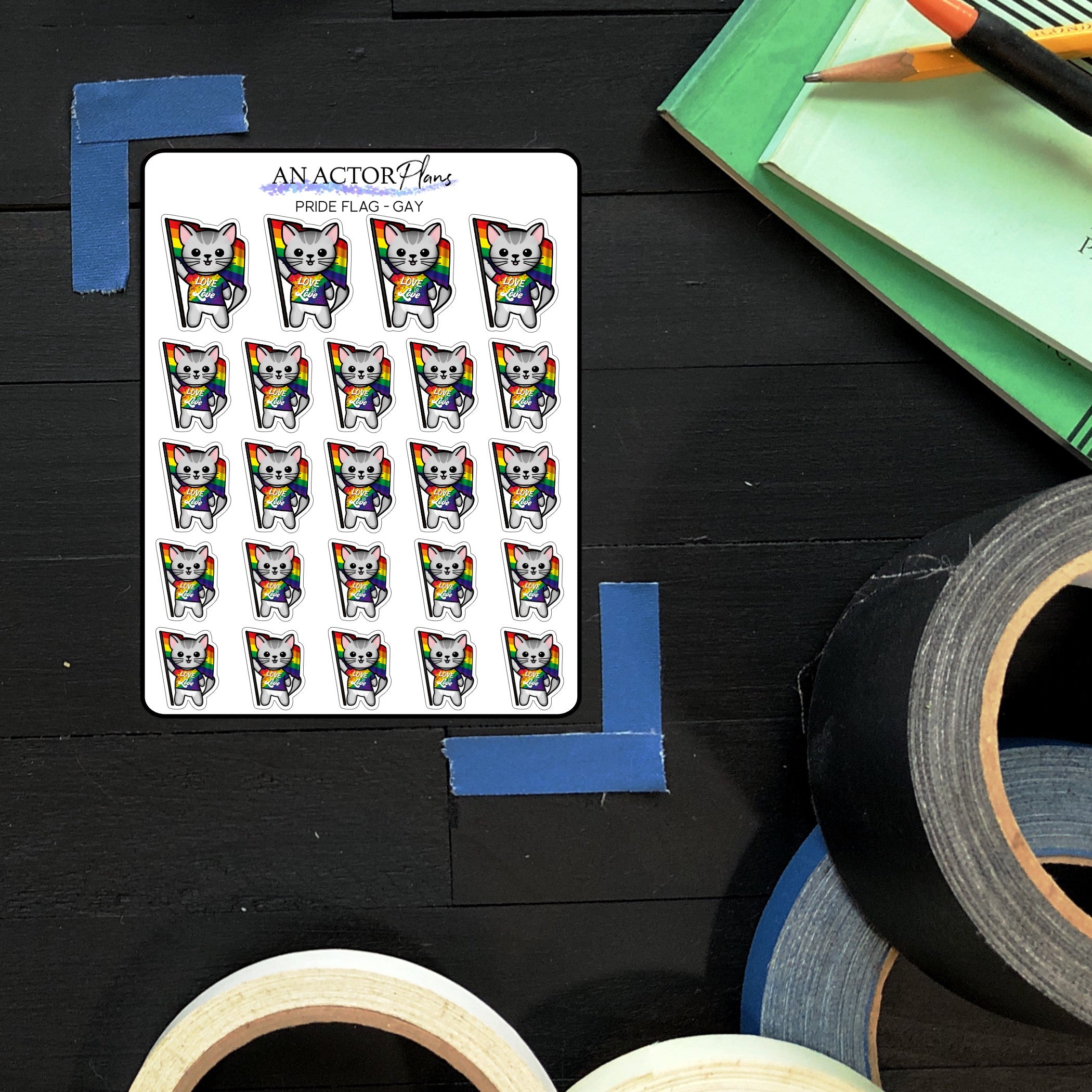 Pride Flags-Single Sheets // Mabel // Sticker Sheet – An Actor Plans