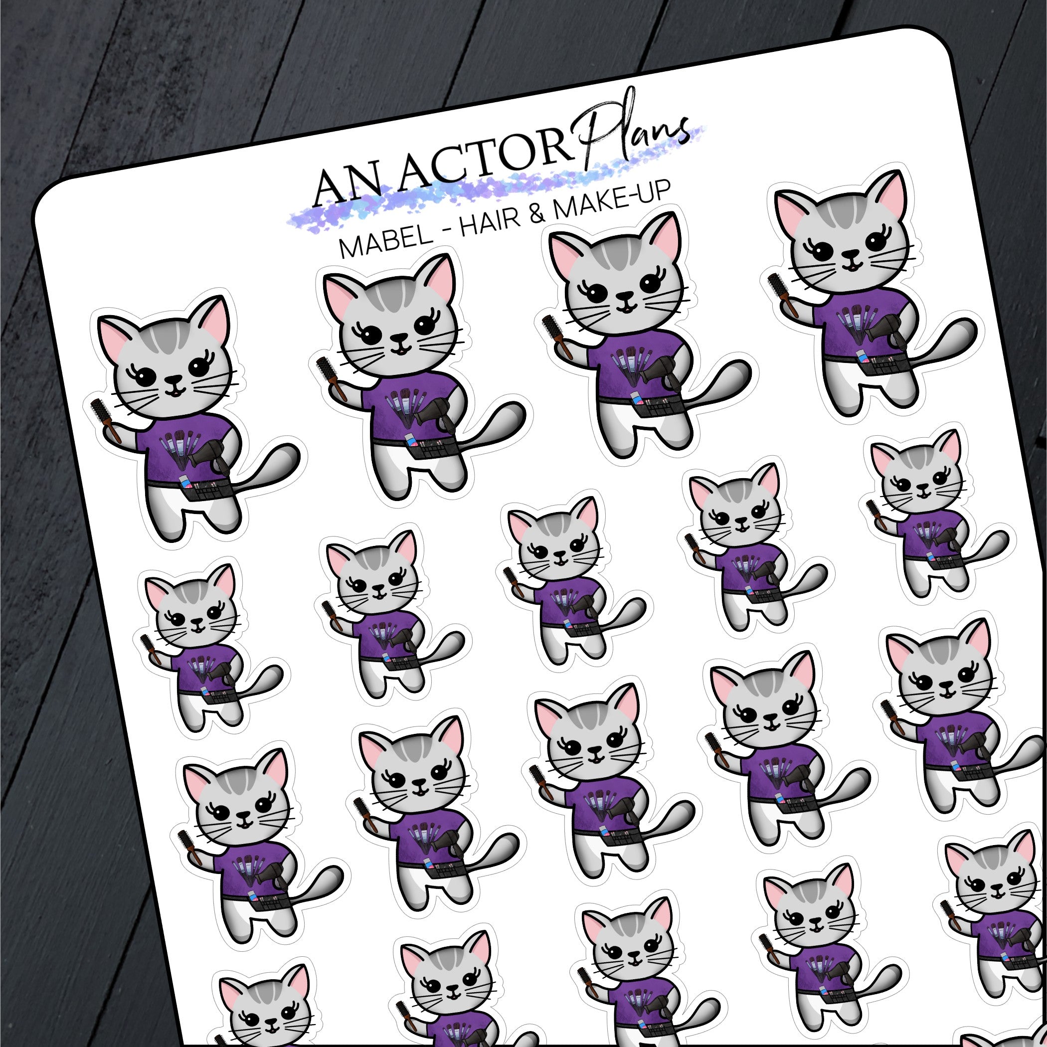Hair & Make-up Designer // Mabel // Sticker Sheet – An Actor Plans
