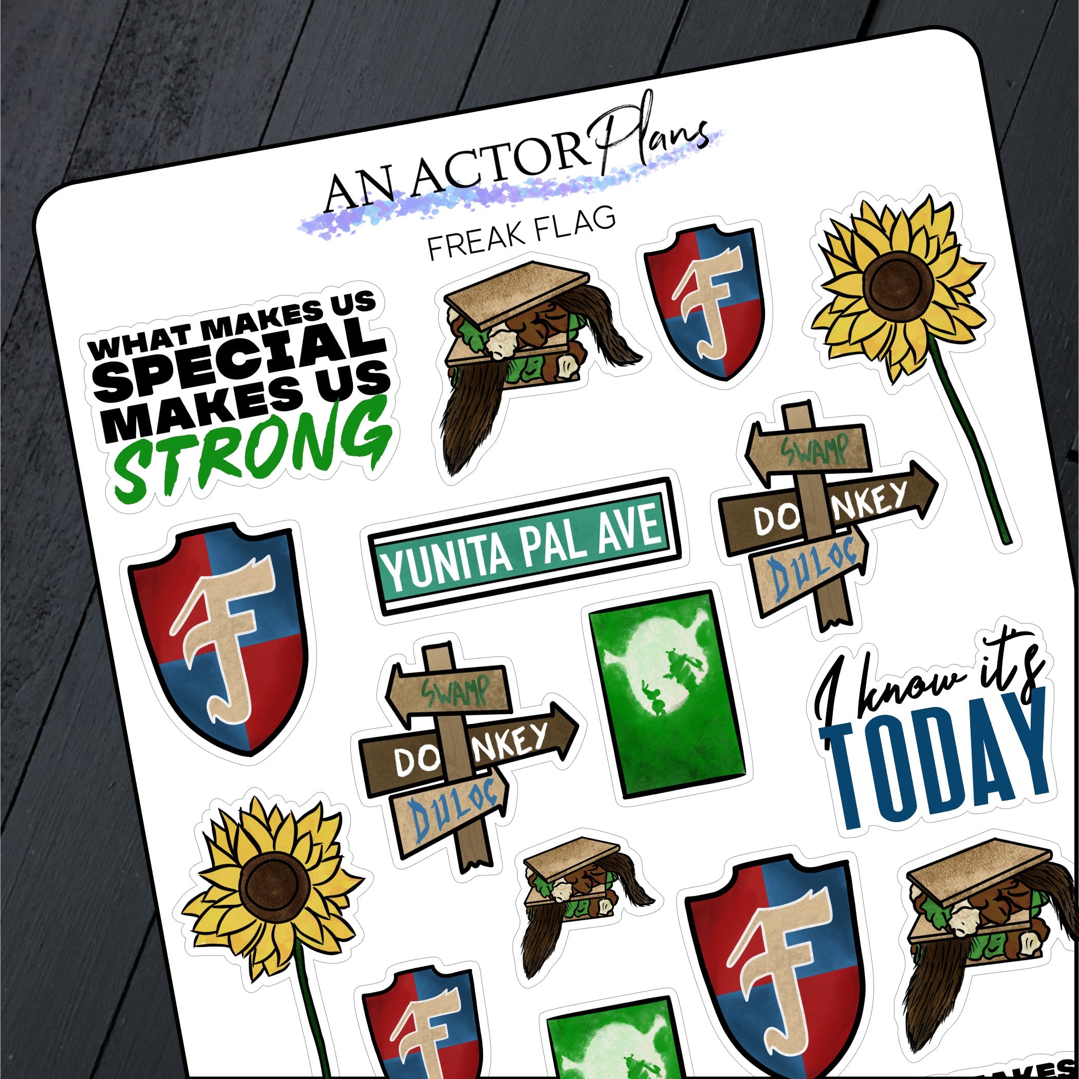 Freak Flag // Doodle // Sticker Sheet – An Actor Plans