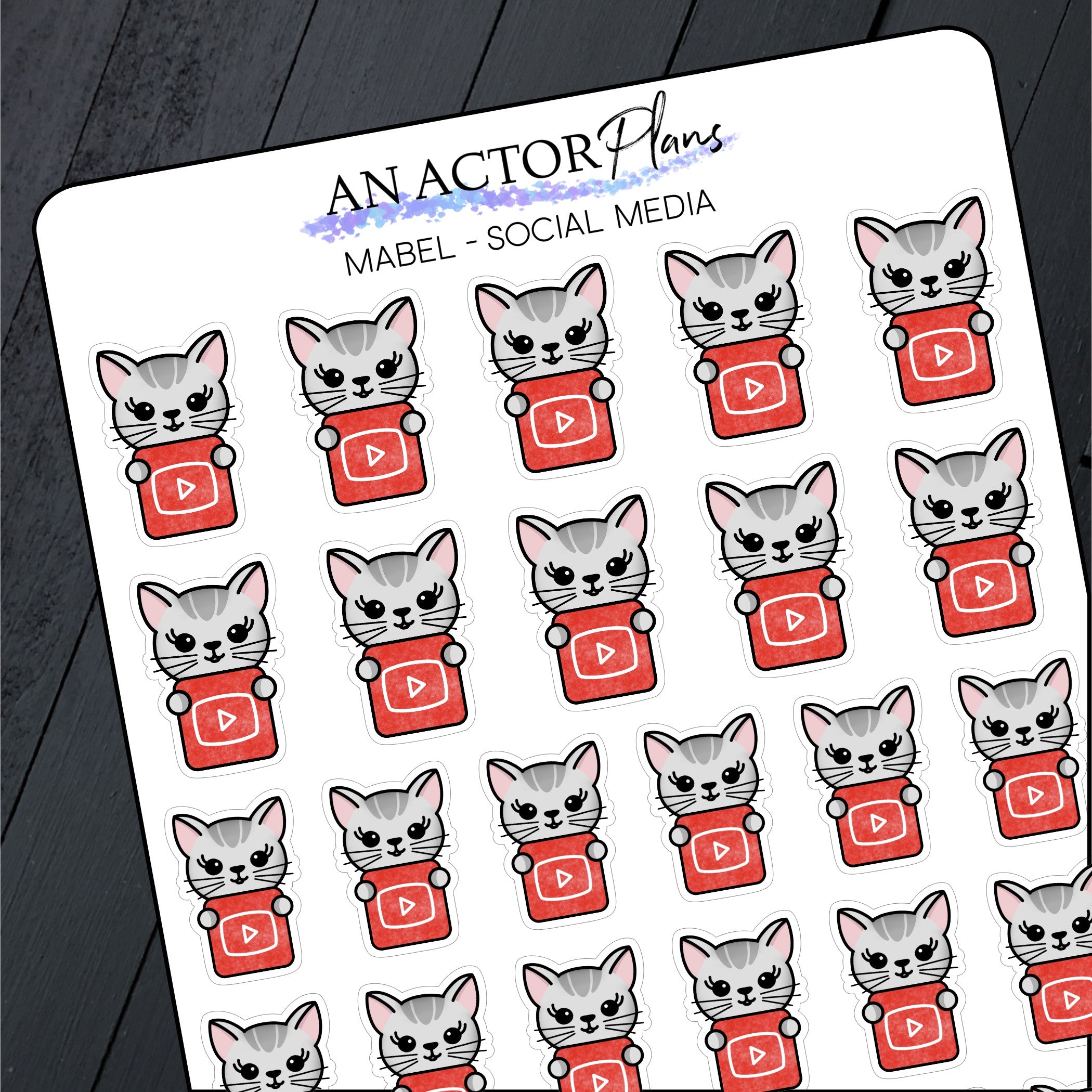 Social Media - Single Icon // Mabel // Sticker Sheet – An Actor Plans